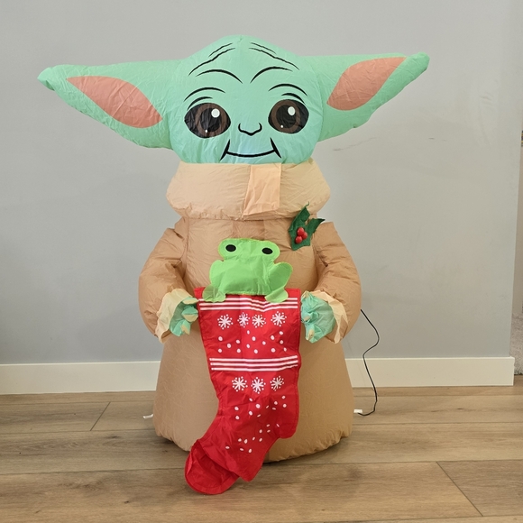 Star Wars | Holiday | Star Wars Grogu Yoda Holiday Christmas Stocking ...